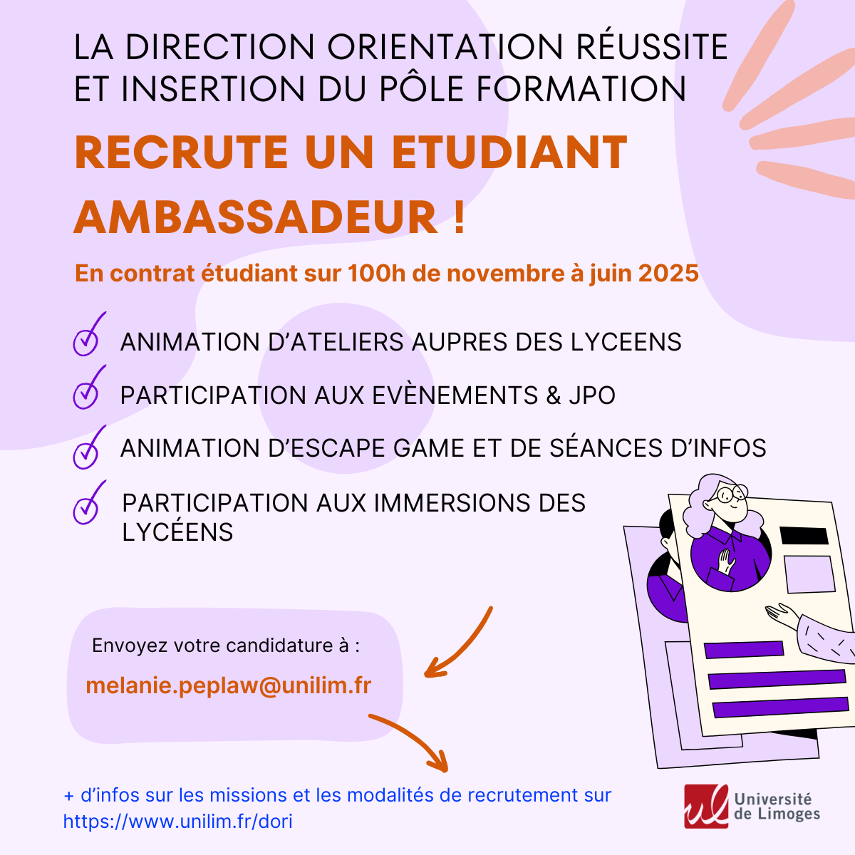 Copie de Post recrutement étudiant ambassadeur FDSE (2) - Direction ...