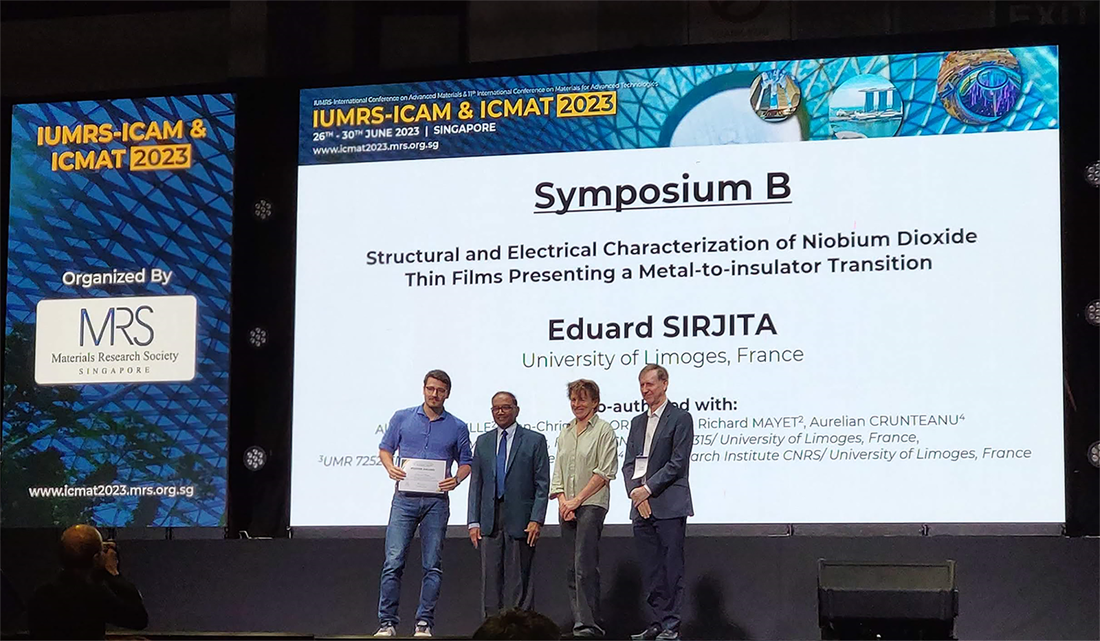 Eduard N. Sirjita remporte le prix du meilleur poster ICMAT 2023 ...