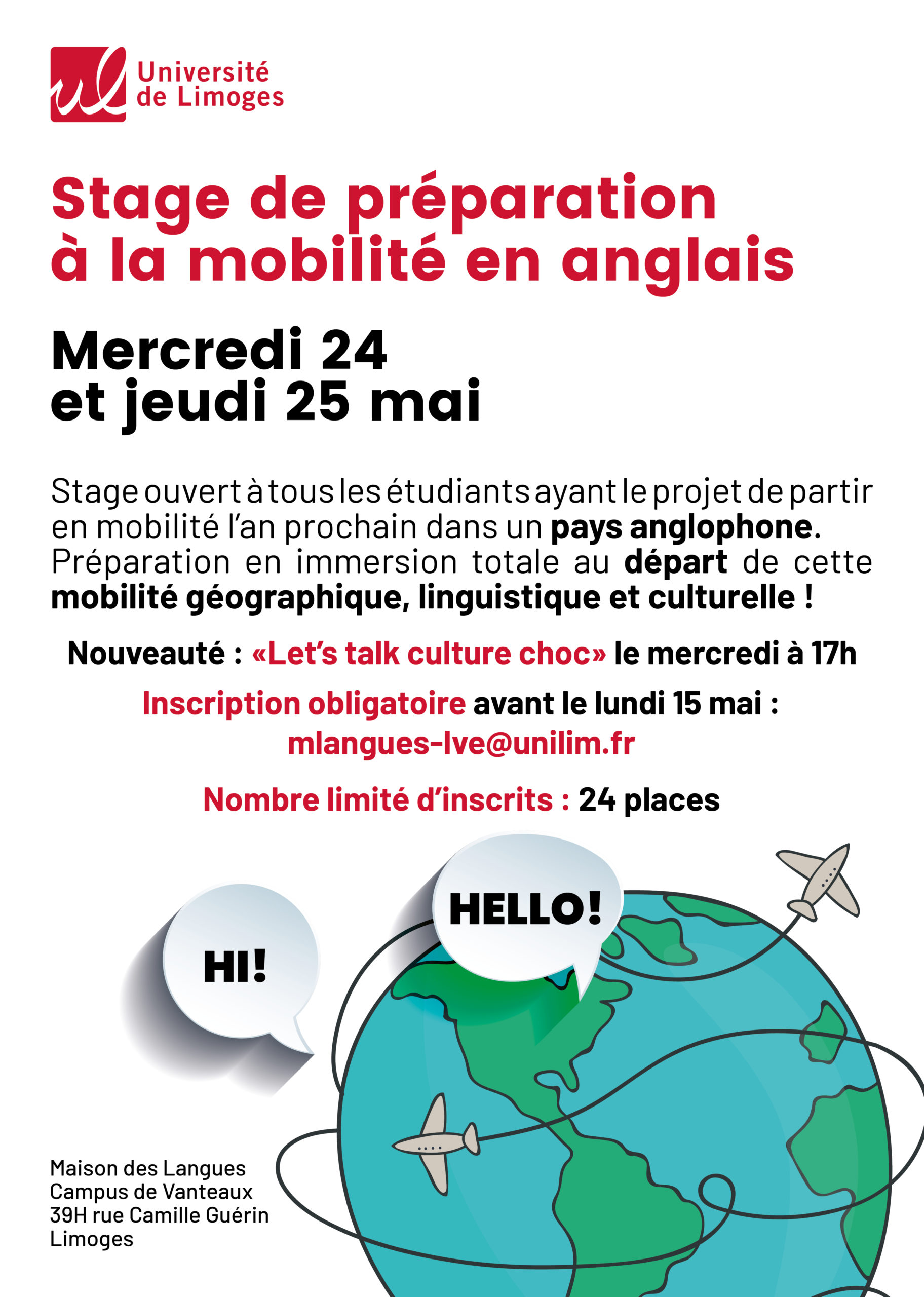 Stage de préparation à la mobilité en anglais - Maison des Langues