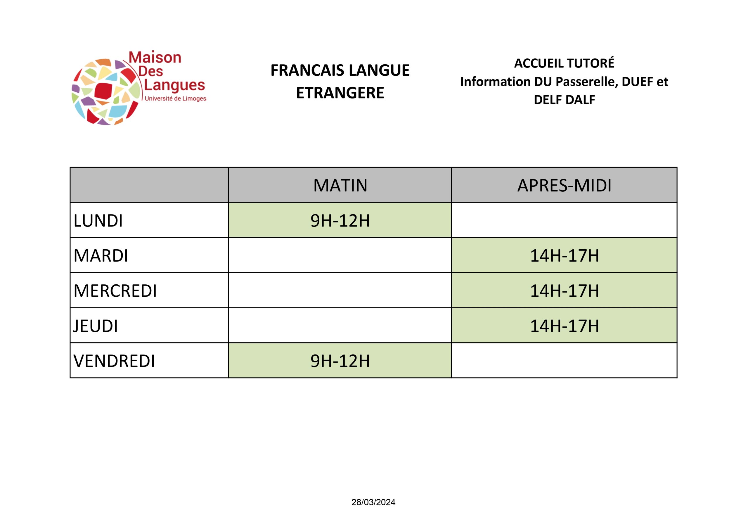 DUEF - Diplôme Universitaire d'Études Françaises - Maison des Langues