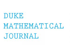 Accès au Duke Mathematical Journal - Service Commun de la Documentation