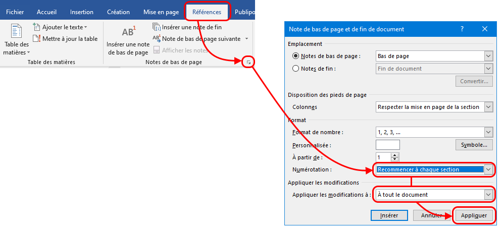 Word : créer des sections différentes dans un document - Service Commun ... Word : créer des sections différentes dans un document - Service Commun ...